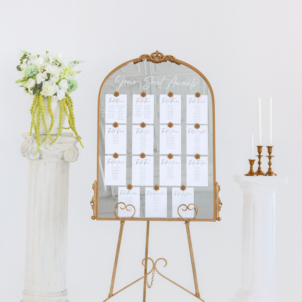 Seating Charts for Weddings | Mirror Seating Charts | Magnolia Dreams