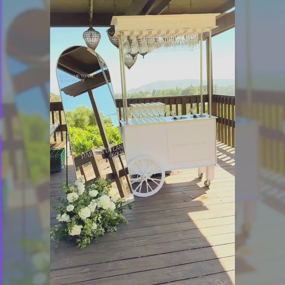 Wedding Ceremony Entrance | Elegant Mirror Sign | Magnolia Dreams LLC