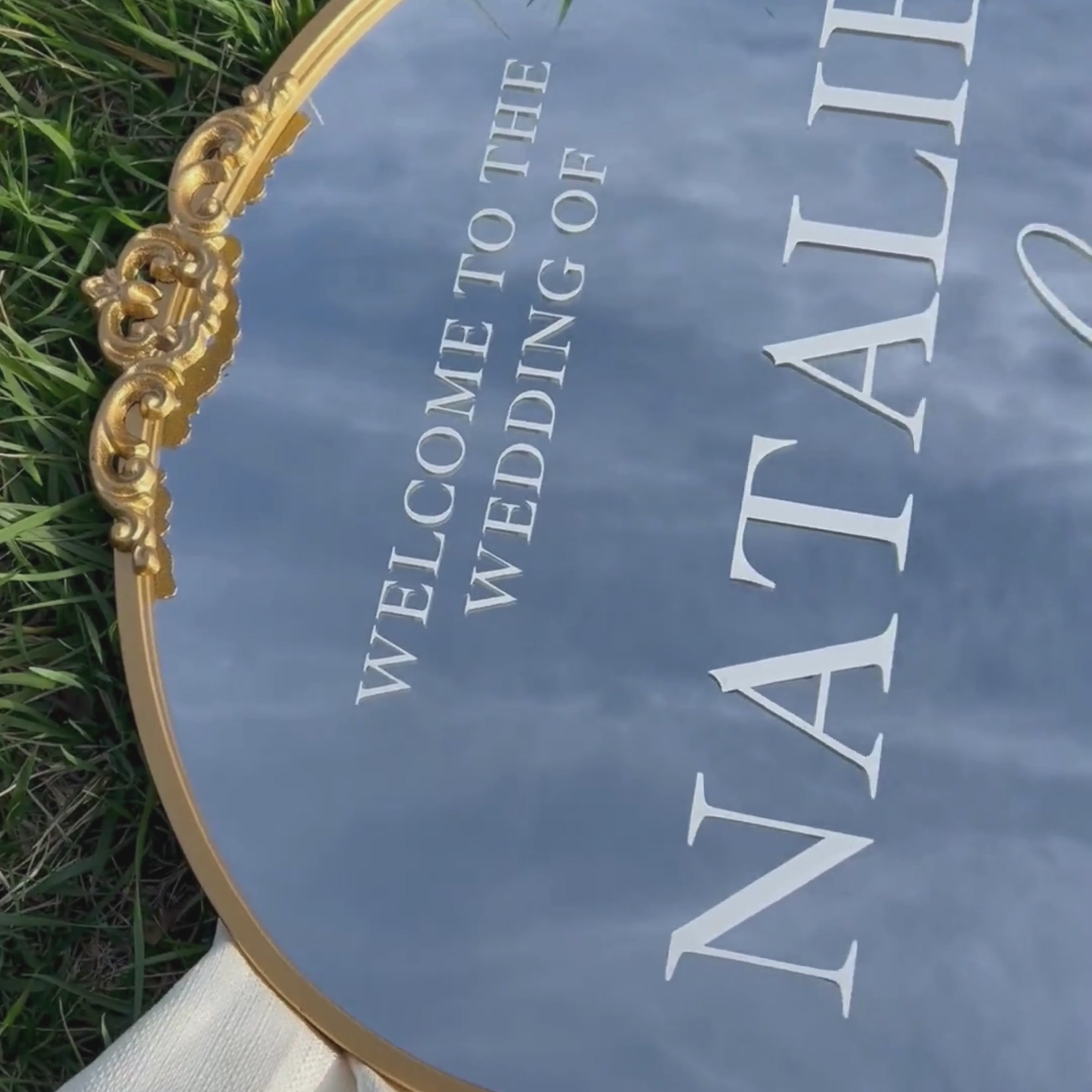 Large Gold Welcome Sign with Free Shipping